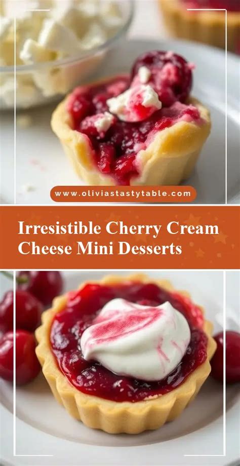 Irresistible Cherry Cream Cheese Mini Desserts Olivias Tasty Table