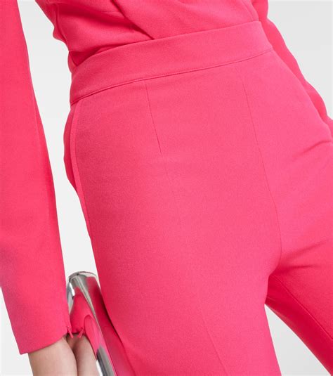 Halluana High Rise Flared Pants In Pink Safiyaa Mytheresa