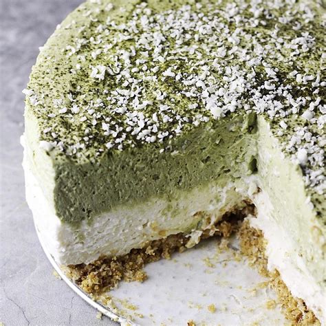 No Bake Matcha Green Tea Cheesecake Couple Eats Food