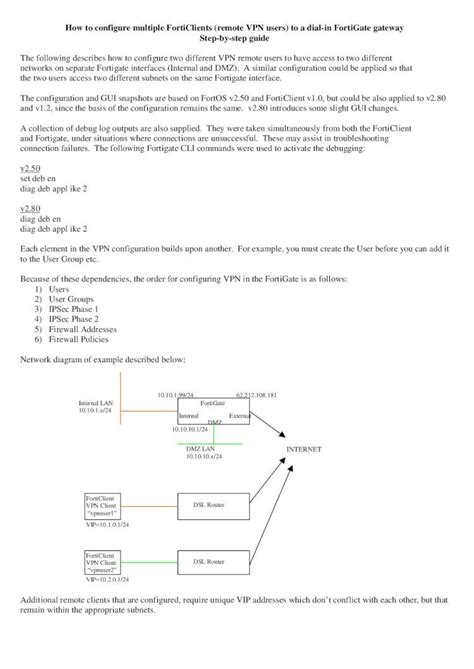 Pdf 1458 Step By Step Gui Configuration Example Of Forticlient To