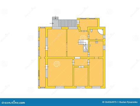 Detailed Floor Plan Overhead Top View Architect Designer Concept Idea