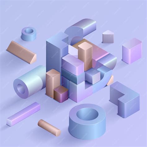 Premium Vector 3d Geometric Shapes Vector Illustration Of A Set Of Realistic Geometric Shapes