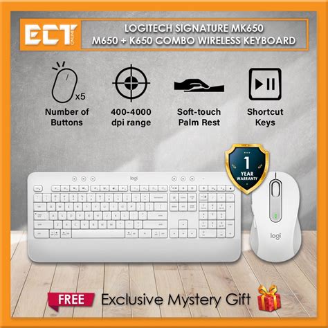 Logitech Signature Mk650 M650 K650 Combo Wireless Keyboard With Palm Rest Type In Comfort