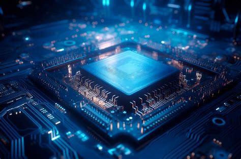 Premium Photo Cpu Advanced Central Processing Unit Concept Network Security Motherboard Chip