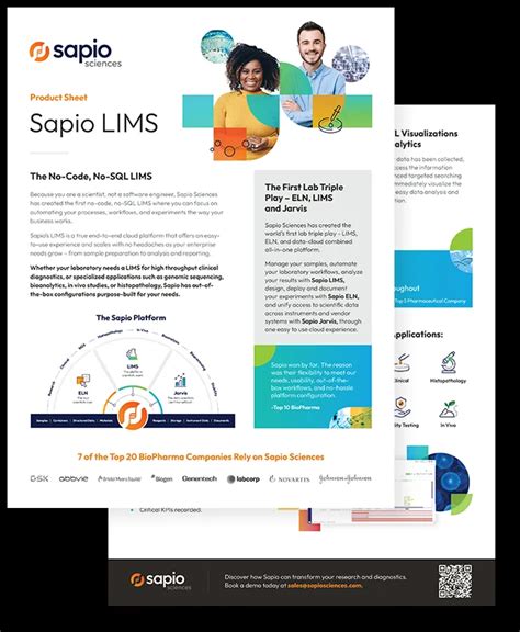 Sapio Lims Product Sheet Sapio Sciences