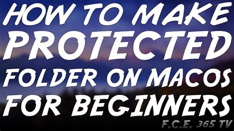 How To Create A Password Protected Folder On MacOS OS X Beginner S