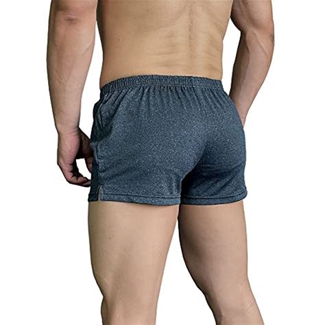 Lehmanlin Mens Bodybuilding Shorts 3 Inch Inseam Workout Training Muscle Short Shorts Stretch