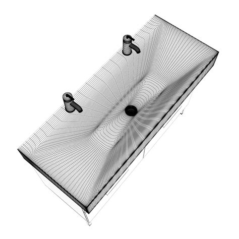 Double Blue Glass Sink 3d Model Download Bathroom Fixtures On