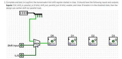 1 Complete And Test In Logisim The Homemade 4 Bit