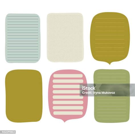 메모 체크리스트 할 일 목록 노트북 플래너를 위한 페이지 줄 지어있는 페이지 체크 무늬 페이지 거품 연설 벡터 그림 0명에 대한 스톡 벡터 아트 및 기타 이미지 Istock