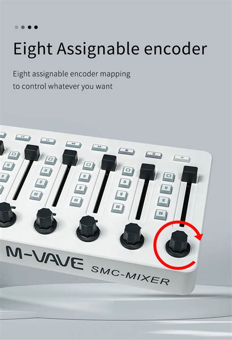 M Vave Smc Mixer Wireless Midi Controller Mixing Console 8 Encoder Sof Everythin345archies