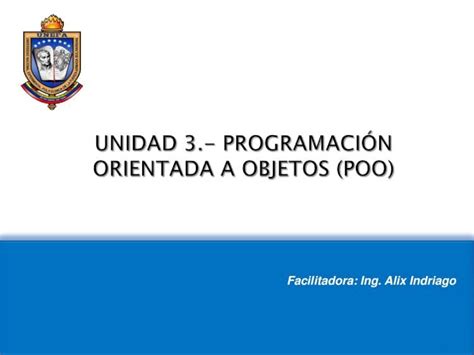 Pdf Unidad 3 Programación Orientada A Objetos Dokumen Tips