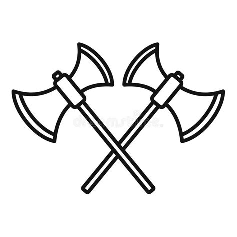 Crossed Tomahawk Outline Stock Illustrations 143 Crossed Tomahawk