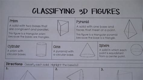 Grade 3 Identifying And Classifying Solid Figures Go Math 5th Grade