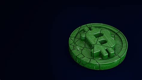 동전 Bitcoin 반으로 깨진입니다 가 및 암호화 통화 과정의 붕괴 3d 렌더링 0명에 대한 스톡 사진 및 기타 이미지 0명 3차원 형태 가위 Istock