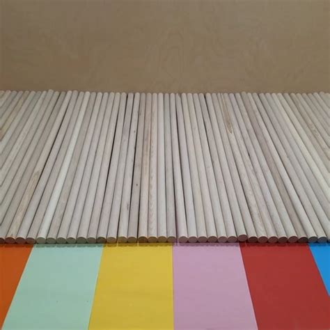 خرید و قیمت میله چوبی قطر 15 میلی متر ، طول 50 سانتی متر ، پک 5 عددی از