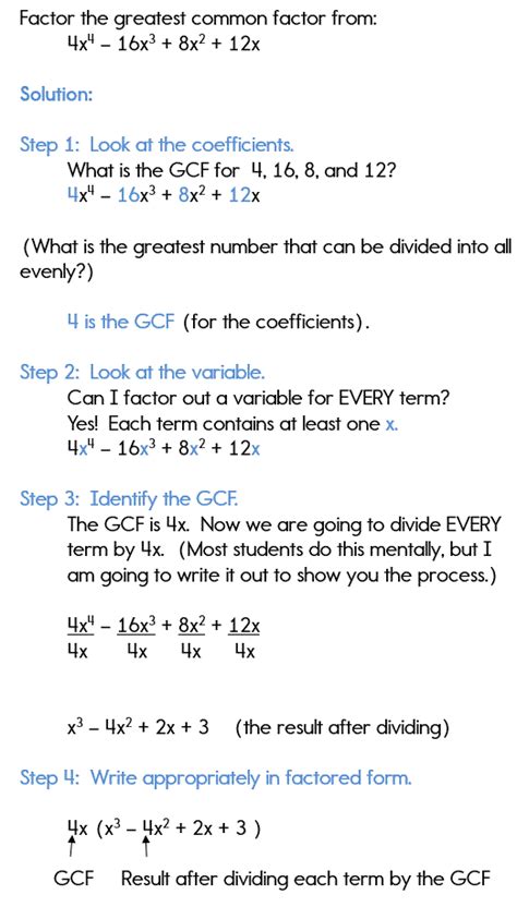 Factoring Polynomials Using The Gcf