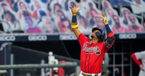 Watch Ronald Acuna Gets In On The Home Run Fun Hits Two Run Home Run