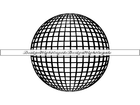 Disco Ball Outline Svg Png Dxf Disco Ball Clipart Files For Cricut