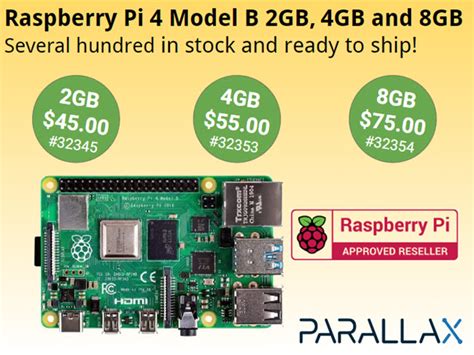Raspberry Pi 4 Model B Record Shipments From Parallax Parallax