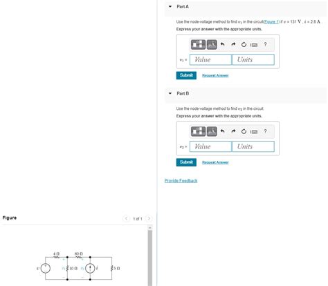 Solved Part A Use The Node Voltage Method To Find V1 In