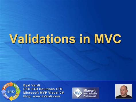 Aspnet Mvc 30 Validation Pptx Web Design And Html Internet