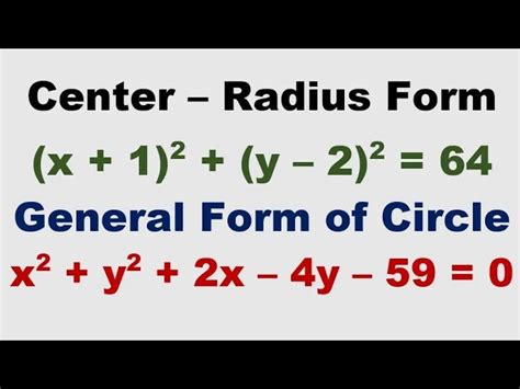 Center Of Circle Formula