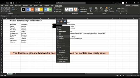 Excel VBA Copy A Dynamic Range YouTube
