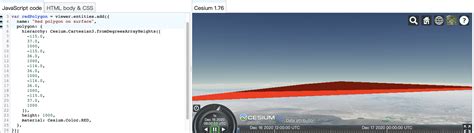 Artifact Appears On Polygon When Viewed From A Low Angle Issue CesiumGS Cesium GitHub