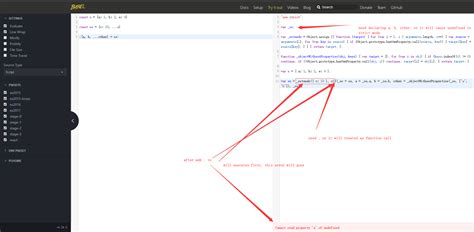 Destructing Assignment Bug · Issue 8964 · Babelbabel · Github