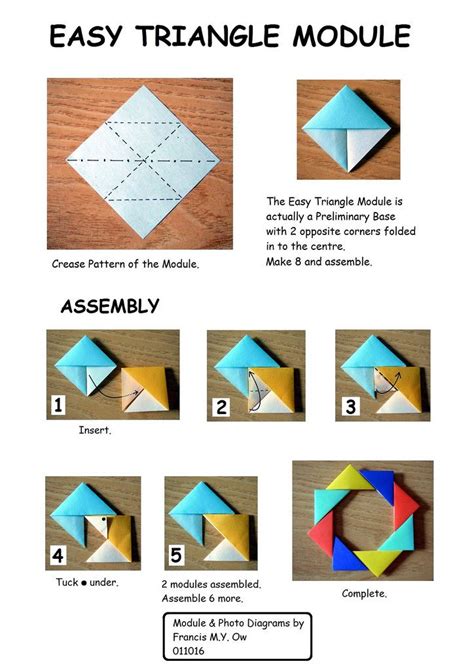 Easy Triangle Module Photo Diagrams Origami Diagrams Origami