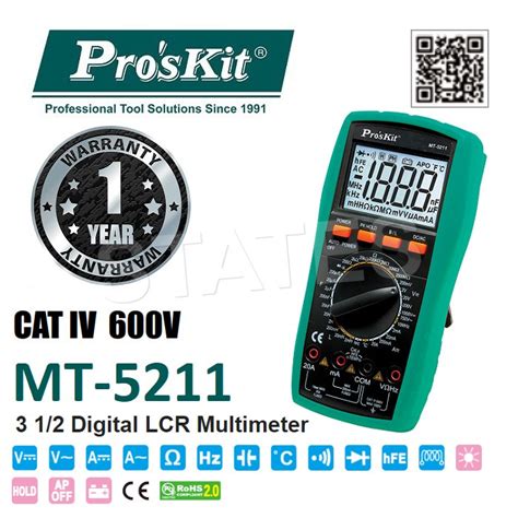 Proskit Mt 5211 3½ Digital Lcr Multimeter Taiwan Shopee Malaysia