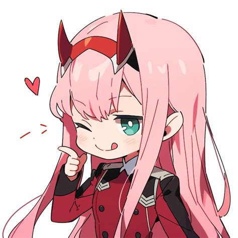 Premium Photo Anime Girl With Pink Hair And Horns And A Red Heart Generative Ai