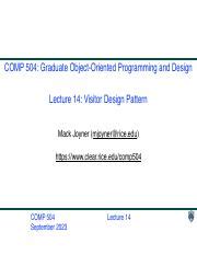 Understanding The Visitor Design Pattern In Object Oriented Course Hero