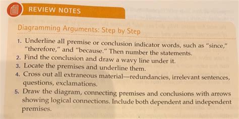 Review Notes Diagramming Arguments Step By Step 1