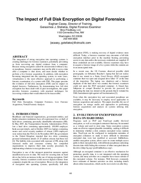 Pdf The Impact Of Full Disk Encryption On Digital Forensics
