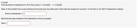 Solved point Find all points of intersection r θ of Chegg