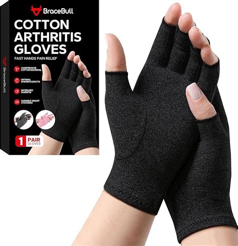 Fingerless Compression Gloves 1 Pair Cotton Arthritis