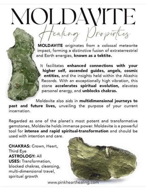 Moldavite Notes Crystals Healing Properties Spiritual Crystals