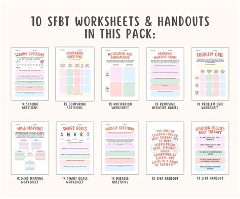 Solution Focused Therapy Worksheets Mindspace