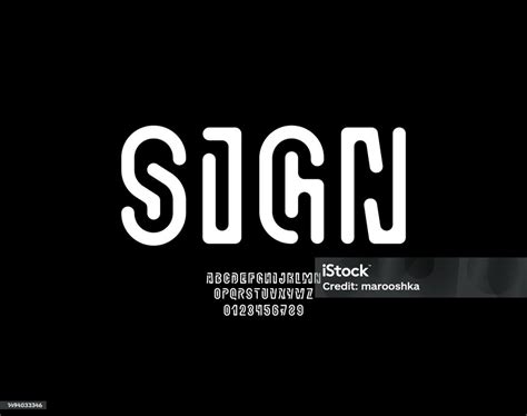 세그먼트 라인의 디지털 글꼴 알파벳 최소 기술 스타일 문자 및 숫자 벡터 일러스트레이션 10eps 컴퓨터 글자에 대한 스톡 벡터 아트 및 기타 이미지 Istock