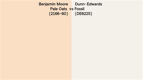 Benjamin Moore Pale Oats 2166 60 Vs Dunn Edwards Fossil De6225 Side