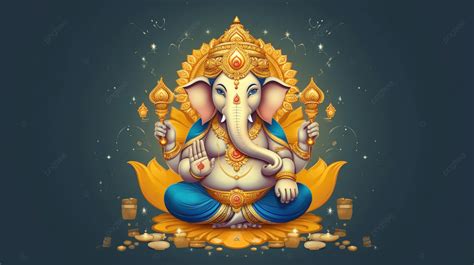 Vector Illustration Of Lord Ganesha For Happy Diwali Background Diwali Lights Festival
