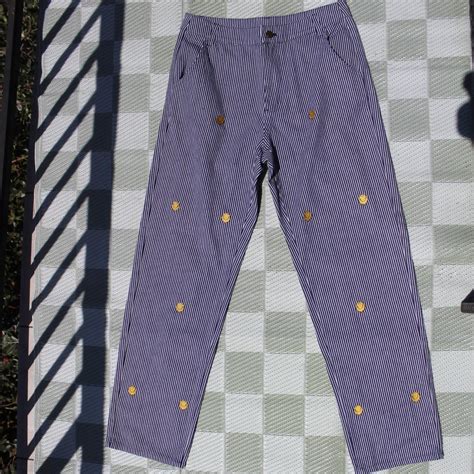 Lazy Oaf X Mr Men Striped Pants 30 Depop