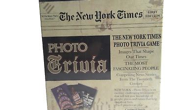The New York Times Photo Trivia History Board Game Ebay