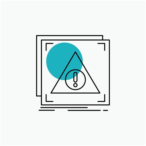 Error Application Denied Server Alert Line Icon 12958810 Vector Art