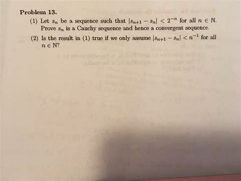 Solved Problem Let Sn Be A Sequence Such That Lsn Chegg Com