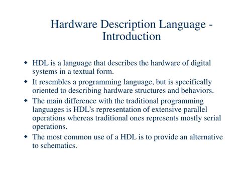 ppt hardware description language introduction powerpoint