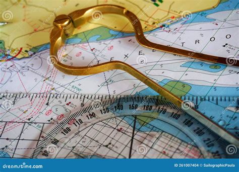Compass Course Calculation Navigation Sea Chart Direction In