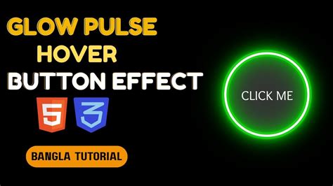 Glow Pulse Hover Button Effect With Html And Css 💡 Bangla Coding Shorts Badhondevhub Youtube